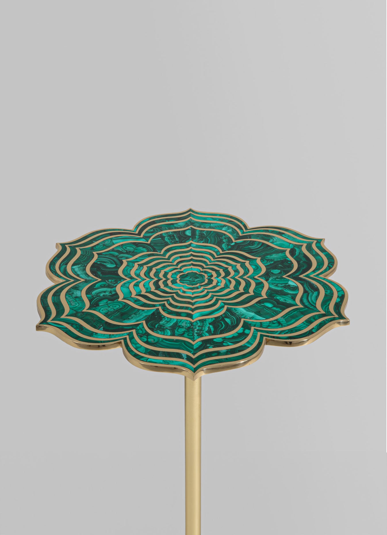 Viya Brass Floating Lotus Side Table Large