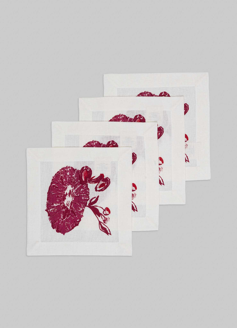 Orchard Red Cocktail Napkins - Set of 4 – Viya